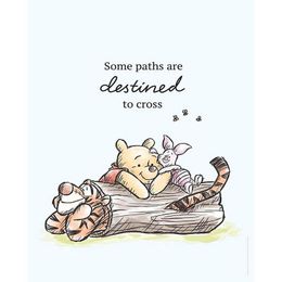 Komar Bild &raquo;Winnie the Pooh Path&laquo; Disney 1 Stk. tlg. Wandbild zur Dekoration im Kinderzimmer - ohne Rahmen bunt Holz, Papier B/H/T: 40cm x 50cm, Disney, 1 