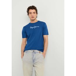 Pepe Jeans Herren T-Shirt "basic t-shirt EGGO N"ink blau, Gr. L, 100% Baumwolle, Shirts