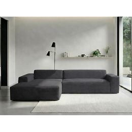 WERK2 Ecksofa &raquo;Zeus-XL 311 cm breit, bequemes Mega-Sofa in L-Form, gro&szlig;e Sitztiefe&laquo; Curvy-trend Cord Big-Sofa mit 210 cm XXL-Ottomane f&uuml;r 2 Personen 