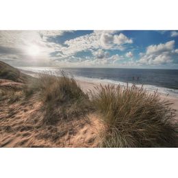 Leinwandbild &raquo;Wandbild STRAND SYLT 78x118 cm &ndash; Leinwandbild Keilrahmen Deko modern&laquo; Strand 1 Stk. tlg. auf Keilrahmen gespannt bunt Canvas, MDF B/H/T: