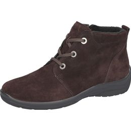 Waldl&auml;ufer WALDL&Auml;UFER Damen Winterboots "HESNA", Gr. 4, braun, Veloursleder, unifarben, Schuhe, Stiefelette, Schn&uuml;rboots in Komfortweite H = sehr weit