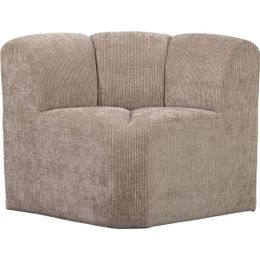 Sofa-Eckelement Woood, B:83cm H:83cm T:83cm, beige, Polsterelemente, "Mojo mit R&uuml;ckenlehne und Jacquard-Rippenbezug B 83 x T 83 x H 83 cm",