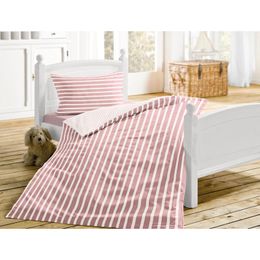 Irisette Kinderbettw&auml;sche &raquo;Nora-Kids&laquo; 2 Stk. zeitlose Instagram-Blogger-Kollektion rosa Mako-Satin, Obermaterial: 100% Baumwolle B/L: 100cm x 135cm, 1 Stk., 1 