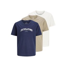 Jack & Jones Jack & Jones Junior T-Shirt Jungen Gr&ouml;&szlig;e 140 marine / khaki / offwhite