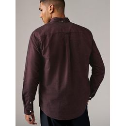 next Button Up Shirt male size XXXL Burgundy