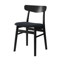 Esszimmerstuhl, B:48cm H:79cm T:46cm, schwarz, HAMMEL FURNITURE, Massivholz, Stoff, St&uuml;hle, "Mosb&oslash;l, Stuhl, Massivholz mit gepolstertem Sitz &ndash; robust