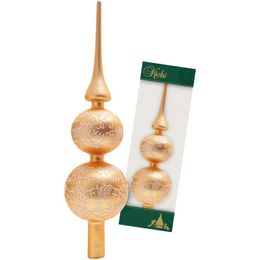 Christbaumspitze &raquo;Rankendekor matt gold 33cm&laquo; Dekoriert mit Liebe zum Detail gold Glas Einheitsgr&ouml;&szlig;e