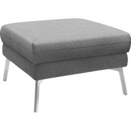 Sch&ouml;ner Wohnen Kollektion Hockerbank, B:74cm H:44cm T:74cm, grau, SCH&Ouml;NER WOHNEN-KOLLEKTION, 100% Polyester, Hocker, "Spin", passend zur Serie "Spin"