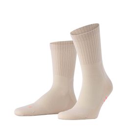 Falke Damen Socken "Run Rib Crew", beige, Gr. 39, glatt, Obermaterial: 70% Baumwolle CO. 28% Polyamid PA. 2% Elasthan EL., Socken