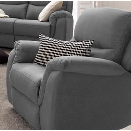 Relaxsessel OTTO HOME, B:95cm H:102cm T:97cm, grau, Luxus-Microfaser (100% Polyester), Wohnzimmer, Sessel, "Diana, TV-Sessel mit Relax- und