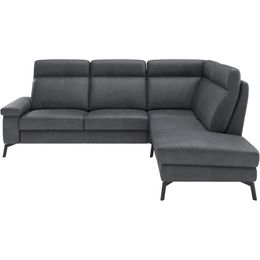 Home Affaire Ecksofa &raquo;Nalani, optionaler Sitzauszug, Breite: 252 cm&laquo; Komfortabler Federkernsitz, gro&szlig;z&uuml;gige Ecke, klappbare Armlehne 100% Leder B/H/T: