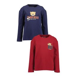 Blue Seven Shirt boy size 134 Navy / Light brown / Blood red / Light red