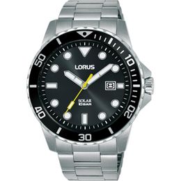 Lorus Damen Lorus Solaruhr Armbanduhr, Herrenuhr, Edelstahlarmband, analog, Tag silber Einheitsgr&ouml;&szlig;e