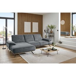 Ecksofa DIE PLANBAR, B:322cm H:89cm T:187cm, grau, 100% Recyceltes Polyester, Wohnzimmer, Sofas, "ZE-EM18063, Breite 322 cm", wahlweise mit