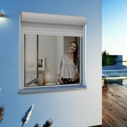 Windhager Insektenschutz-Fensterrahmen "Ultra Flat, Fliegengitter mit Rahmen, platzsparend und ohne Bohren", B/H: 100cm x 120cm, wei&szlig;,