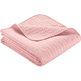 Ibena Tagesdecke &raquo;Sonio&laquo; Tagesdecke mit Steppung in diversen Designs, als &Uuml;berwurf geeignet rosa Kunstfaser B/L: 220cm x 250cm
