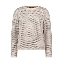 Betty Barclay Damen Strickpullover "Damen mit Lochmuster", beige, Gr. 42, Strick, Obermaterial: 51% Polyester, 30% Baumwolle, 17% Polyamid, 2%