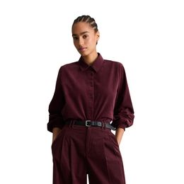 Marc O'Polo Damen Langarmbluse "aus Organic Cotton", rot, Gr. XL, MARC O'POLO DENIM, unifarben, Obermaterial: 100% Baumwolle, Blusen