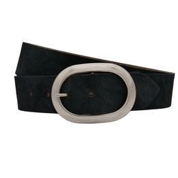 AnnaMatoni Damen Lederg&uuml;rtel "AnnaMatoni Damen Lederg&uuml;rtel in hochwertigem Velour Leder 4cm", schwarz, Gr. 125, 100% Leder, G&uuml;rtel