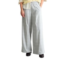 Marc O'Polo Damen Chinohose "aus Polyester-Viskose-Stretch", grau, Gr. L, MARC O'POLO DENIM, kariert, Obermaterial: 69% Polyester, 29% Viskose, 2% Elasthan, Hosen