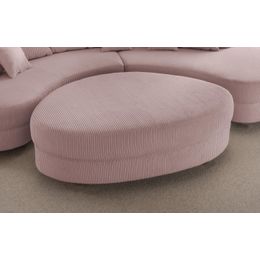 Polsterhocker Home Affaire, B:150cm H:38cm T:96cm, rosa, 93% Polyester, 7% Polyamid, Hocker, "Lazio modern und bequem, tolle Detailverarbeitung"