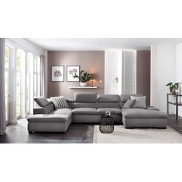 Wohnlandschaft OTTO HOME, B:350cm H:73cm T:228cm, grau, 100% Polyester;Microfaser in Antiklederoptik (100% Polyester);Luxus-Microfaser Vintageoptik