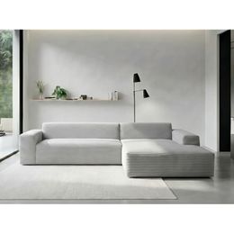 WERK2 Ecksofa &raquo;Zeus-XL 311 cm breit, bequemes Mega-Sofa in L-Form, gro&szlig;e Sitztiefe&laquo; Curvy-trend Cord Big-Sofa mit 210 cm XXL-Ottomane f&uuml;r 2 Personen 