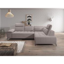 WERK2 Ecksofa &raquo;Focus-L 204 x 278 cm modern und bequem&laquo; Luxus-Microfaser, L-Form, elektrische Sitztiefenverstellung beige 92% Polyester, 8% Nylon B/H/T