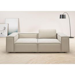 Home Affaire 2-Sitzer &raquo;Watertown, modernes Sofa 246 cm breit, auch in Feincord&laquo; stilvolles Sofa f&uuml;r 2 Personen mit extra breiter Sitzfl&auml;che beige 94% 