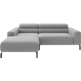 Ecksofa Home Affaire, B:223cm H:71cm T:183cm, grau, 95% Polyester, 5% Nylon, Wohnzimmer, Sofas, "Ecksofa, L-Form, incl. Kopfteilverstellung, Breite