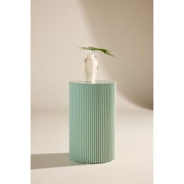 Beistelltisch Ablagetisch, MDF, strukturierte Seiten, kompakt, dekorativ gr&uuml;n B/H/T: 31cm x 50cm x 31cm