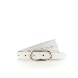 Tamaris Damen Lederg&uuml;rtel ""Claudia Gold"", wei&szlig;, Gr. 90, unifarben, Rindsleder, G&uuml;rtel, mit schmaler Schlie&szlig;e, 2 cm breit, aus Rindsleder, unifarben
