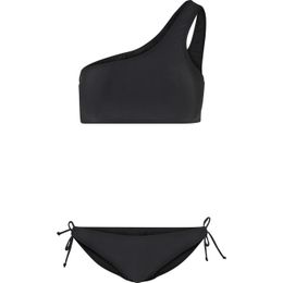 Urban Classics Damen B&uuml;gel-Tankini "Urban Classics Damen Ladies Asymmetric Bikini", schwarz, Gr. S, 85% Polyester, 15% Elasthan, Bikini-Sets