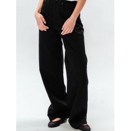 TEESHOPPEN Damen 5-Pocket-Hose "TEESHOPPEN Jeans Wide", schwarz, Gr. 29, Obermaterial: 100% Baumwolle, Hosen