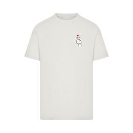 MisterTee Herren T-Shirt "MisterTee Herren Love Sign Tee 2.0", wei&szlig;, Gr. XS, unifarben, 100% Baumwolle, Shirts