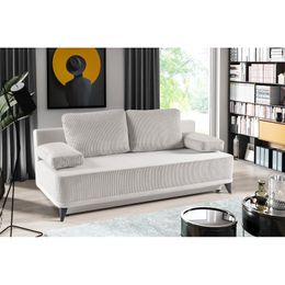 WERK2 Schlafsofa &raquo;Rosso 200 cm Breite 204 modern und bequem&laquo; Cord, Schlaffunktion, Bettkasten beige 100% Polyester;90% Polyester, 10% Nylon B/H/T: 