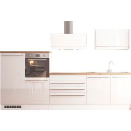 K&uuml;che respekta, B:320cm H:200cm T:60cm, wei&szlig;, Komplettk&uuml;chen-Sets, "Gabriel, Breite 320 cm", wechselseitig aufbaubar, als Doppelblock stellbar