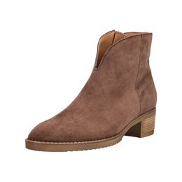 Gabor Damen Stiefelette "Gabor Stiefelette Veloursleder", Gr. 42, braun, Veloursleder, Schuhe