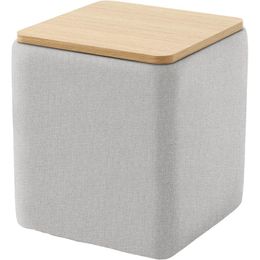 Home Affaire Ablagetisch &raquo;Kyro, Stauraum mit Tischplatte Eiche, Breite 40 cm&laquo; Stylisch, handlich und praktisch f&uuml;r dein Schlafzimmer grau 100% 