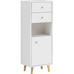 Midischrank Schildmeyer, B:40,3cm H:113,4cm T:33cm, wei&szlig;, Badezimmer, Schr&auml;nke, "Bjarne, Midischrank, Made in Germany, B: 40,3 cm", Solide
