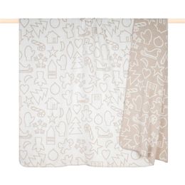 Pad Wohndecke &raquo;COOKIECUTTER&laquo; Verspieltes Pl&auml;tzchen-Design f&uuml;r nostalgische Weihnachtsmomente Baumwolle, Polyacryl B/L: 150cm x 200cm