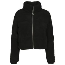 Urban Classics Damen Winterjacke "Urban Classics Damen Ladies Boxy Sherpa Puffer Jacket", schwarz, Gr. XL, unifarben, 100% Polyester, Jacken