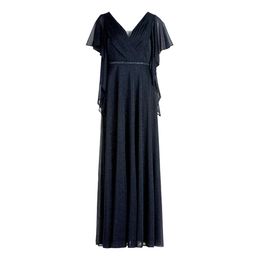 Vera Mont Damen Abendkleid "Damen im Glitzer-Look", blau, Gr. 40, Netz, Obermaterial: 100% Polyester. Besatz: 100% Polyester. Futter: 100% Polyester,