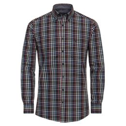 Casamoda Herren Langarmhemd "Casamoda Freizeithemd Langarm kariert", rot, Gr. XL, kariert, 100% Baumwolle, Hemden