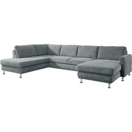 Wohnlandschaft DIE PLANBAR, B:346cm H:82cm T:220cm, blau, 100% Polyester, Sofas, "MP-IN19027 U-Form", wahlweise mit Schlaffunktion, frei im Raum