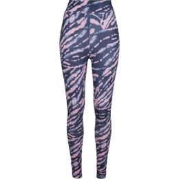 Urban Classics Damen Leggings "Urban Classics Damen Ladies High Waist Tie Dye Leggings", bunt, Gr. XS, 77% Polyester, 23% Elasthan, Hosen