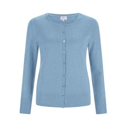 Cash-mere.ch Kaschmir Strickjacke Damen Gr&ouml;&szlig;e XL hellblau