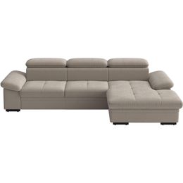 Sit & More Ecksofa SIT & MORE, B:260cm H:73cm T:174cm, beige, 100% Polyester, Wohnzimmer, Sofas, "Viola, L-Form, B: 260 cm", optional Schlaffunktion,inkl