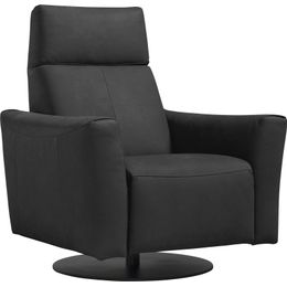 Sessel Egoitaliano, B:84cm H:105cm T:90cm, schwarz, Leder &raquo;BULL&laquo; (echtes Rindsleder). Geschliffenes, pigmentiertes und behandeltes Rindsleder mit