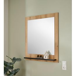 Home Affaire Garderobenspiegel "Cantara, Spiegel in zwei Farben, modernes, zeitloses Design", B/H/T: 79cm x 89cm x 10cm, braun, Spiegel, universell